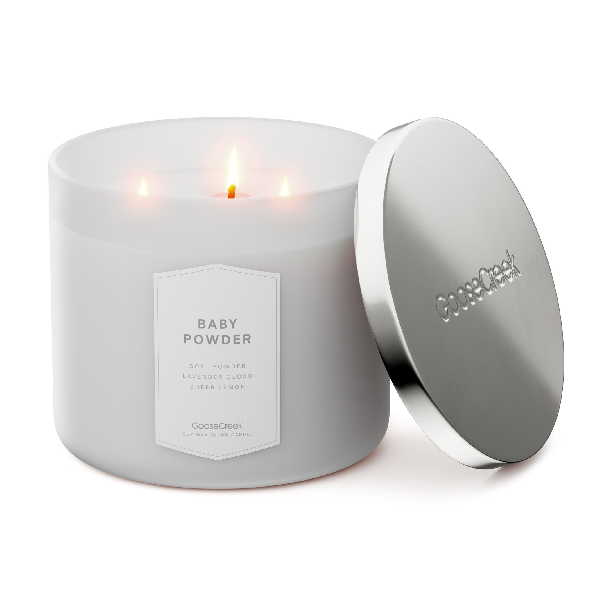 Baby Powder Large 3-Wick Candle: Sweet and Innocent Fragrance | Goose ...