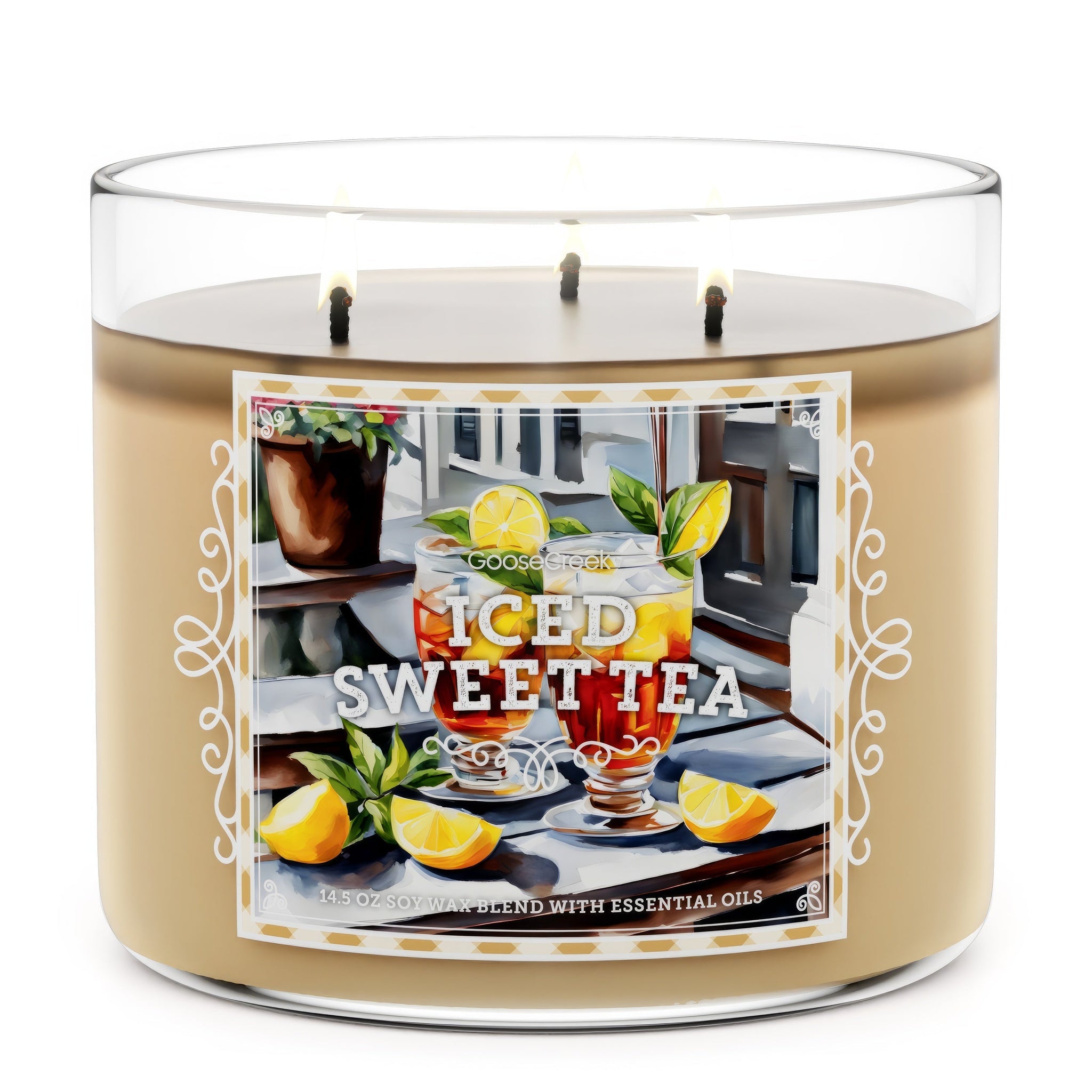 Iced Sweet Tea Large 3-Wick Candle - Refreshing Scent & Beautiful Design – Goose Creek Candle
