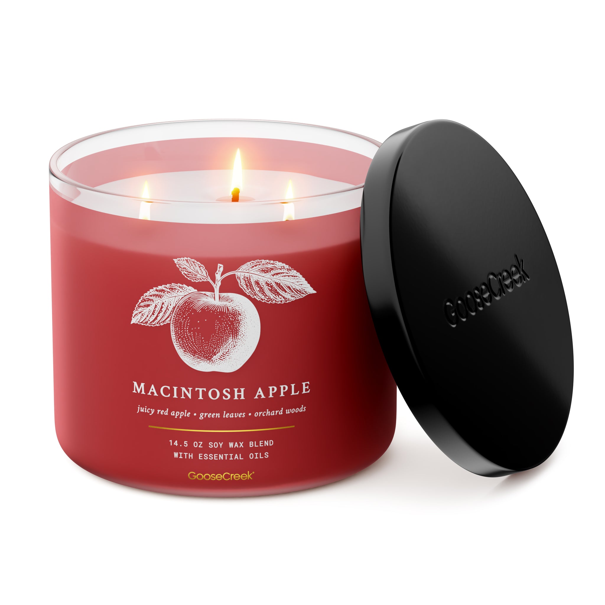 Macintosh Apple Large 3-Wick Candle: Crisp Aroma of Fresh Macintosh ...