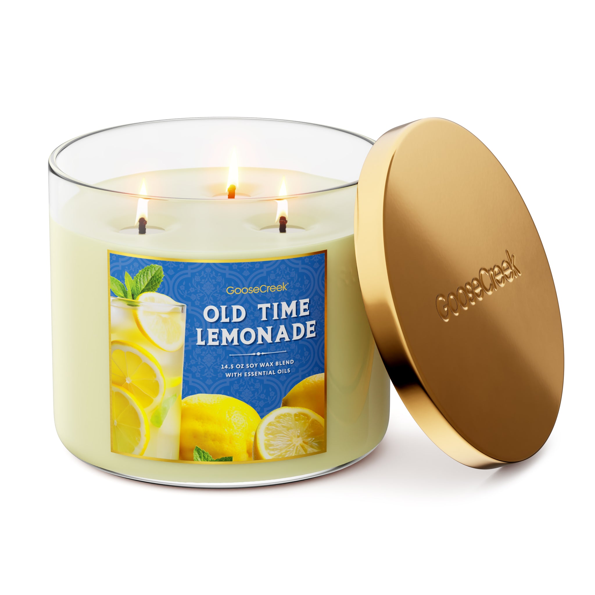 Old Time Lemonade 3-Wick Candle - Refreshing Lemonade Scent | 35 Hours ...